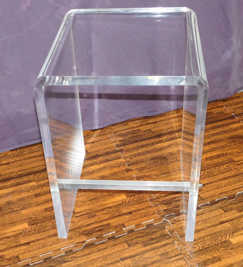 Acrylic Stool (bar Height) With Foot Rest (1) - 29"h X 15"w X 12"d - 5 ...