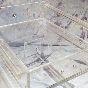 Acrylic Craft Table, 4 Drawer 32" Sq X 15"h Made to Order *custom ...