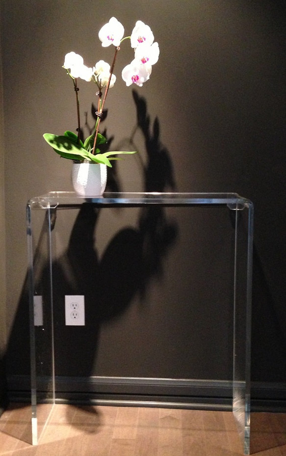 Acrylic Console Table waterfall Edge 48l X - Etsy