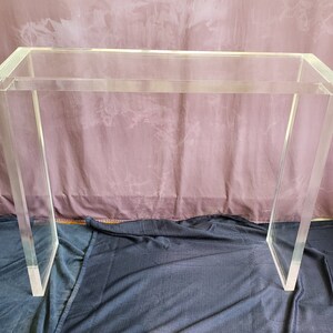 Acrylic Console Table 1.5" Thick Lucite, 48"l X 14"d X 30"h , Made to ...