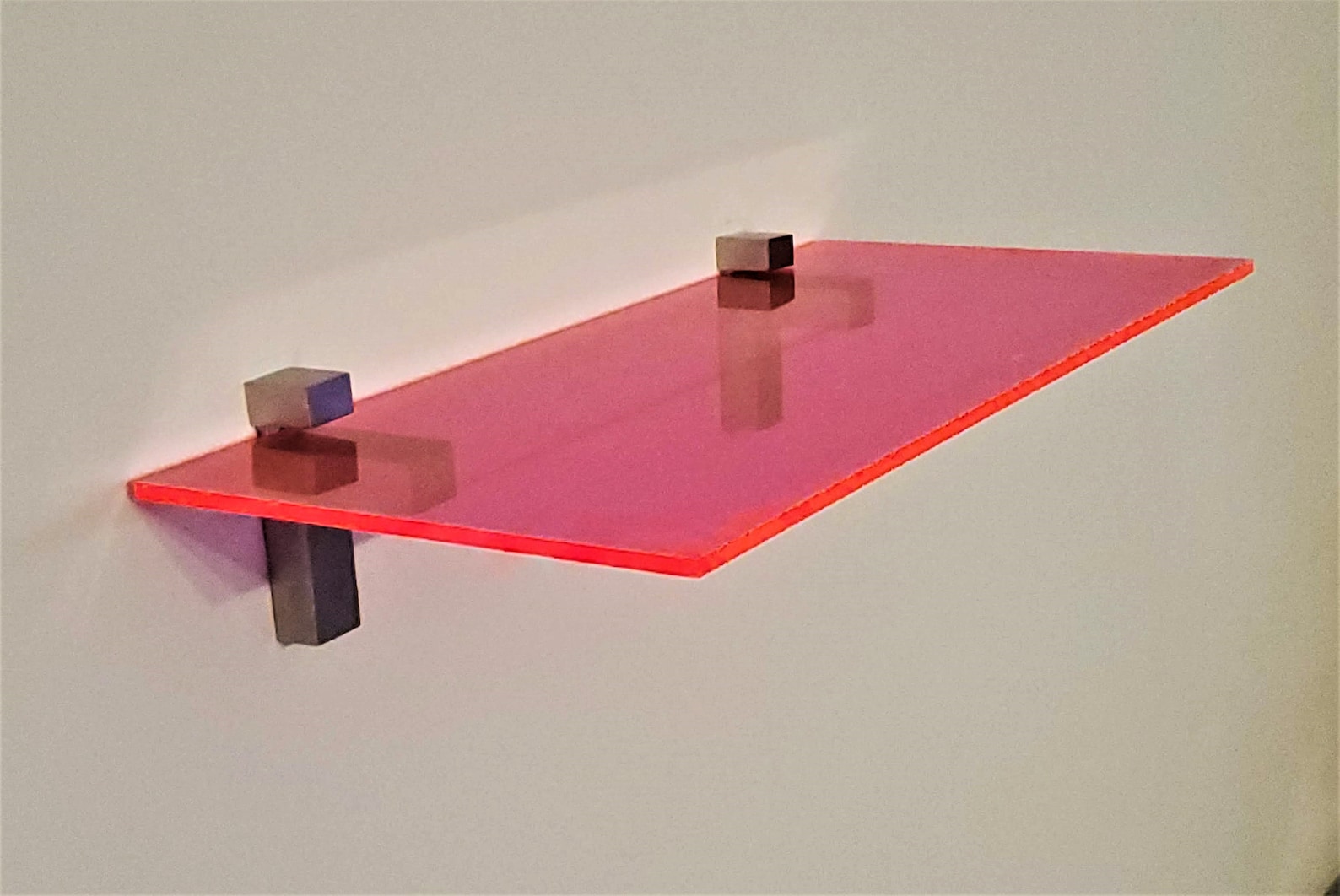 22l Neon Acrylic Wall Shelf With Metal Brackets - Etsy