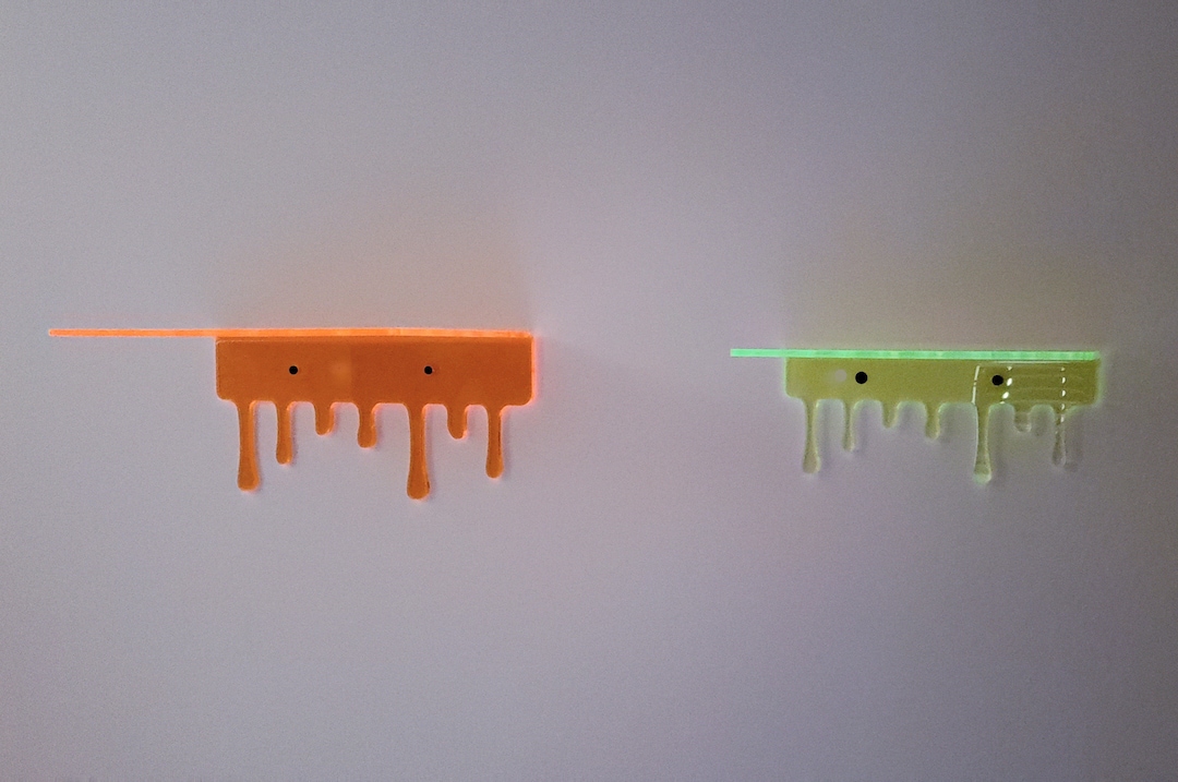 7.5" Mini Groovy Neon Drip Shelf, Decorative Wall Shelf, - 7.5"l X 5"d ...
