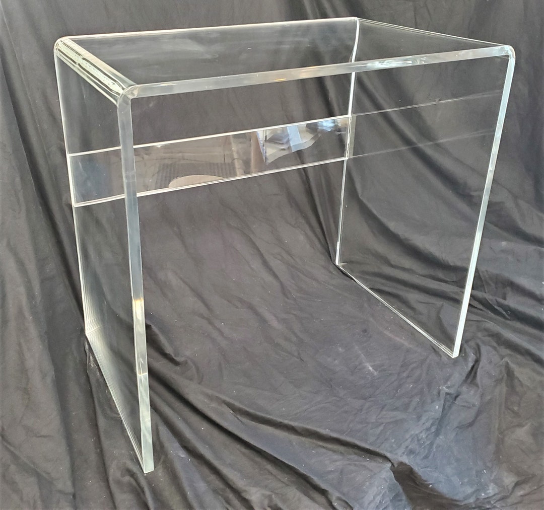 Acrylic Desk "waterfall Edge" Style W/brace 44"l X 22"w X 30"h Made to ...