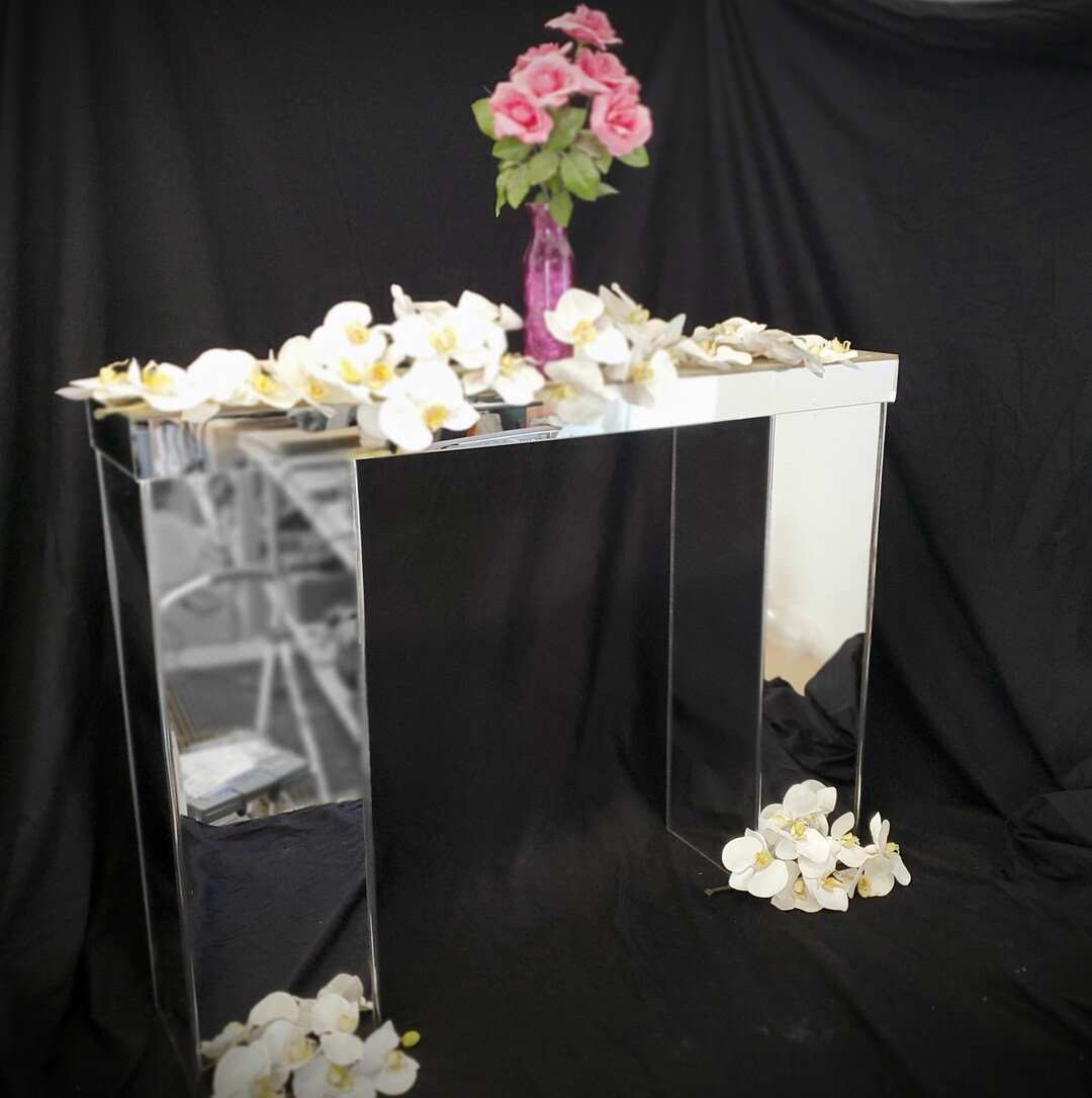 Mirror Acrylic Centerpiece Table Bridge - 30"h X 30"l - Hand Crafted in ...
