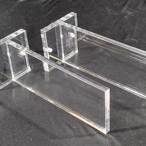 18"l Neon Acrylic Wall Shelf With HEAVY DUTY Acrylic Brackets -8"wide 1 ...