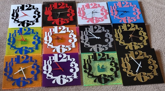 Acrylic Wall Clocks Fully Custom Color Configuration 160 - Etsy