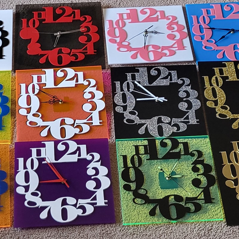 Acrylic Clock - Etsy