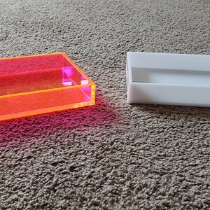 Small Acrylic Tray 10-6-1.5 - Neon, Clear or Solid Colors Available ...