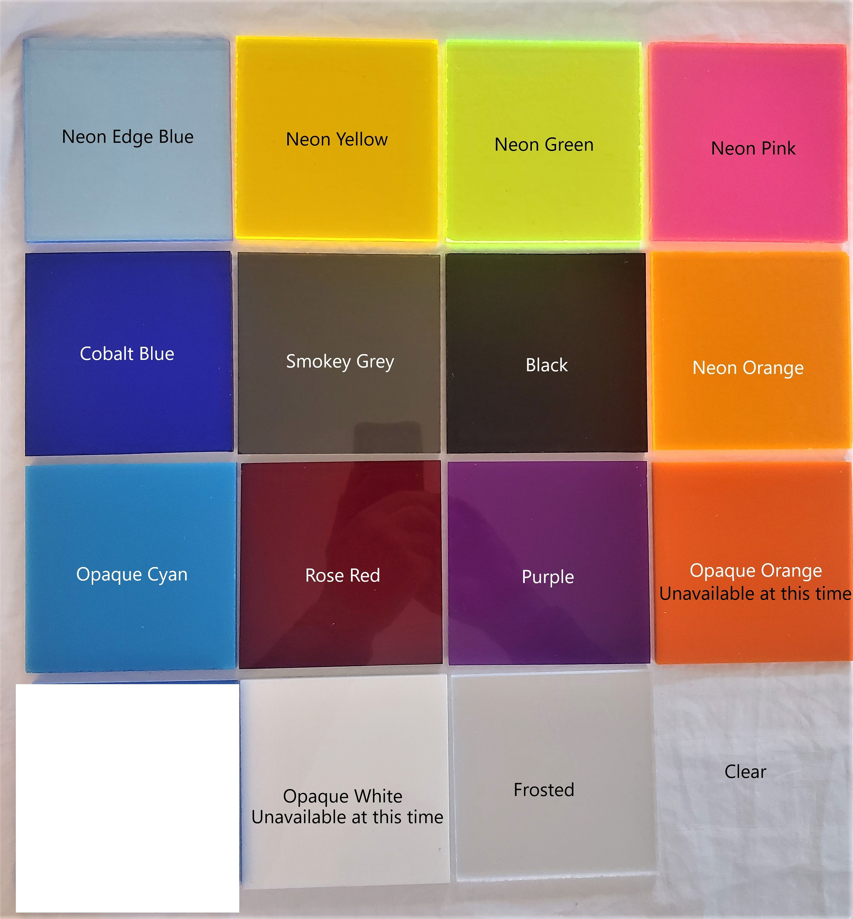 Bright Color Lucite Wall Hanging Cubes Back Color Options - Etsy