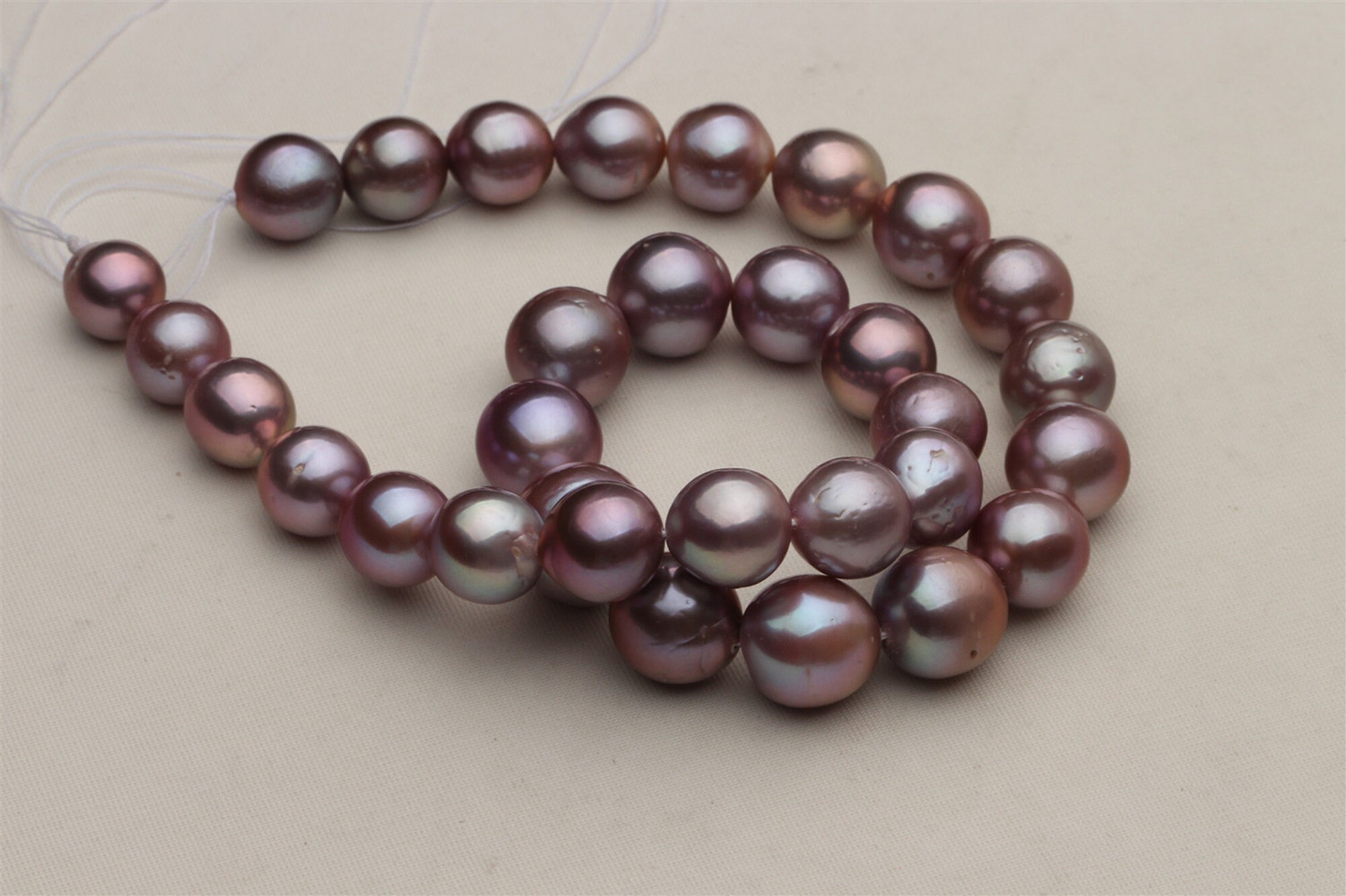 12-14mm Deep Purple Pearl Strandround Edison Pearl - Etsy UK