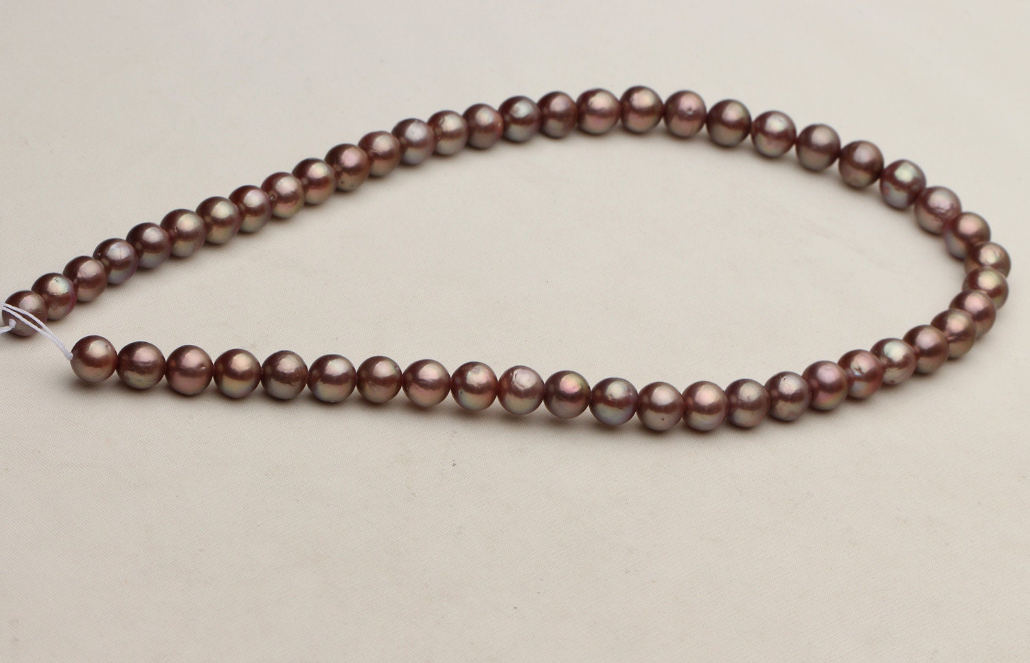7-8.5mm Round Edison Pearl Strand,100% Natural Color,deep Lavender ...