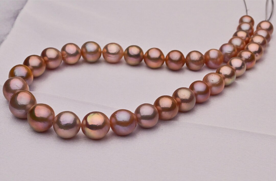 10-14mm Natural Metallic Purple Edison Pearl Strand,large Purple ...