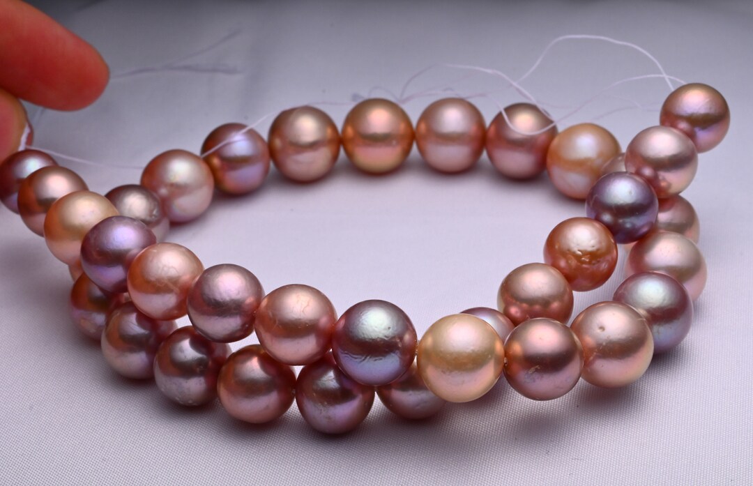 10-13mm Natural Color Edison Pearl Strand,large Mixed Color Round Pearl ...