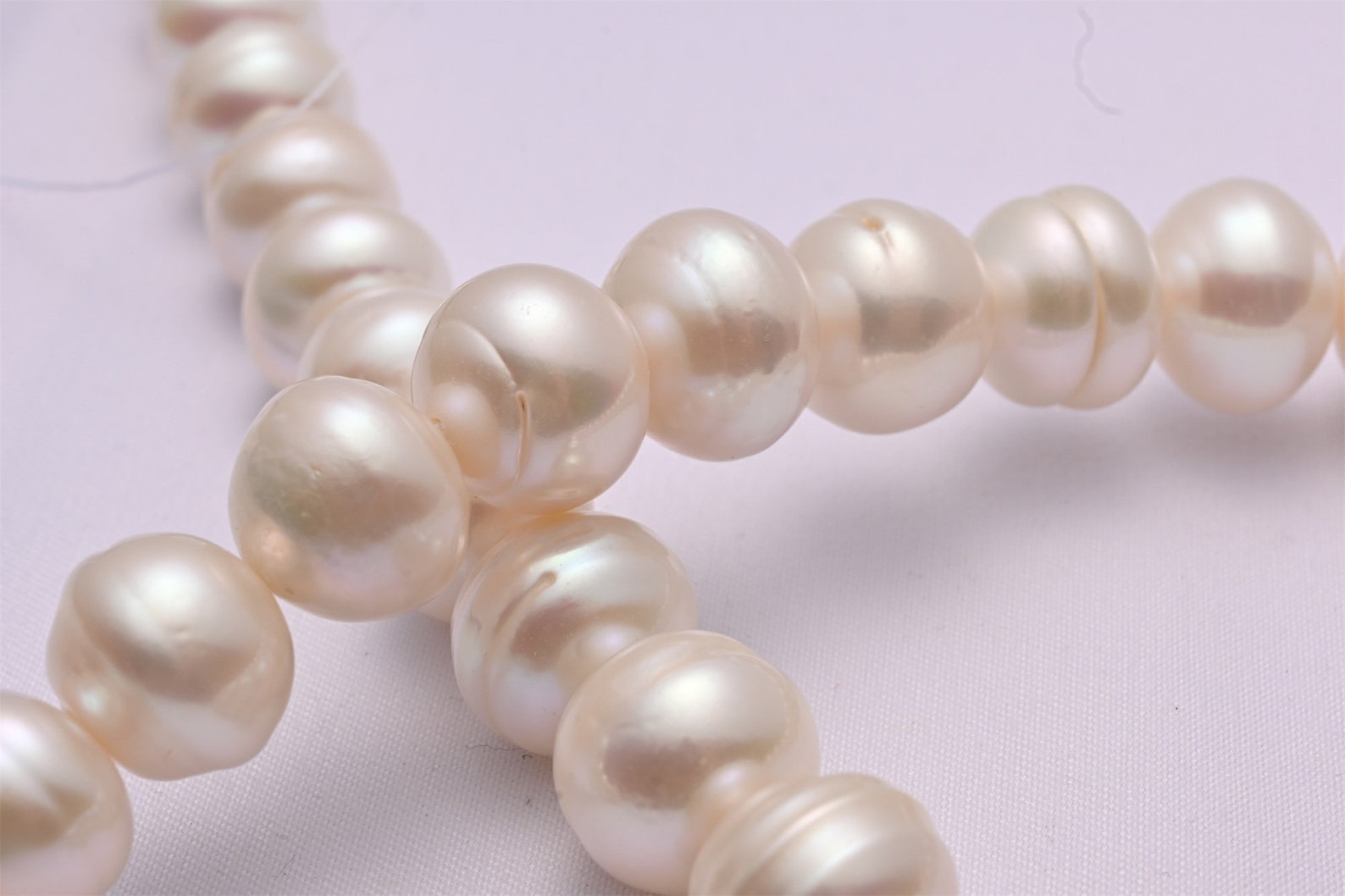 10-14mm Large Edison Pearl Necklace,nuclear Pearl Strand,natural White ...