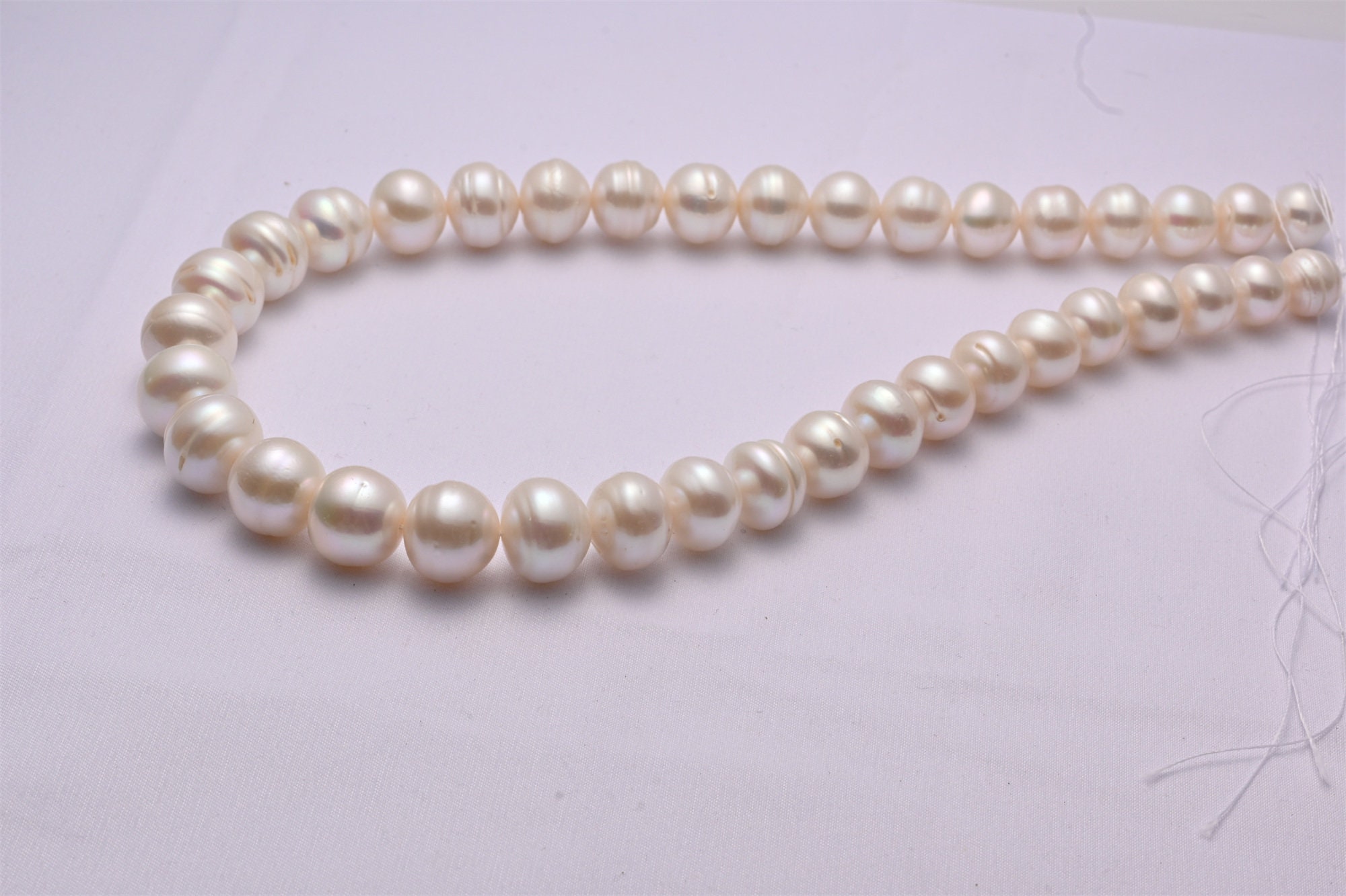 10-14mm Large Edison Pearl Necklace,nuclear Pearl Strand,natural White ...