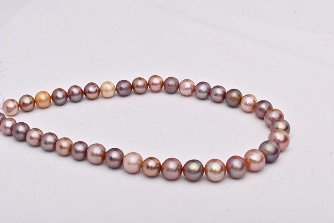 10-13mm Large Edison Pearl Strand,deep Color Pearl Necklace,multi-color ...