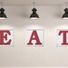 Modern Cross Stitch Pattern: Eat Red Block Lettering for the Kitchen ...