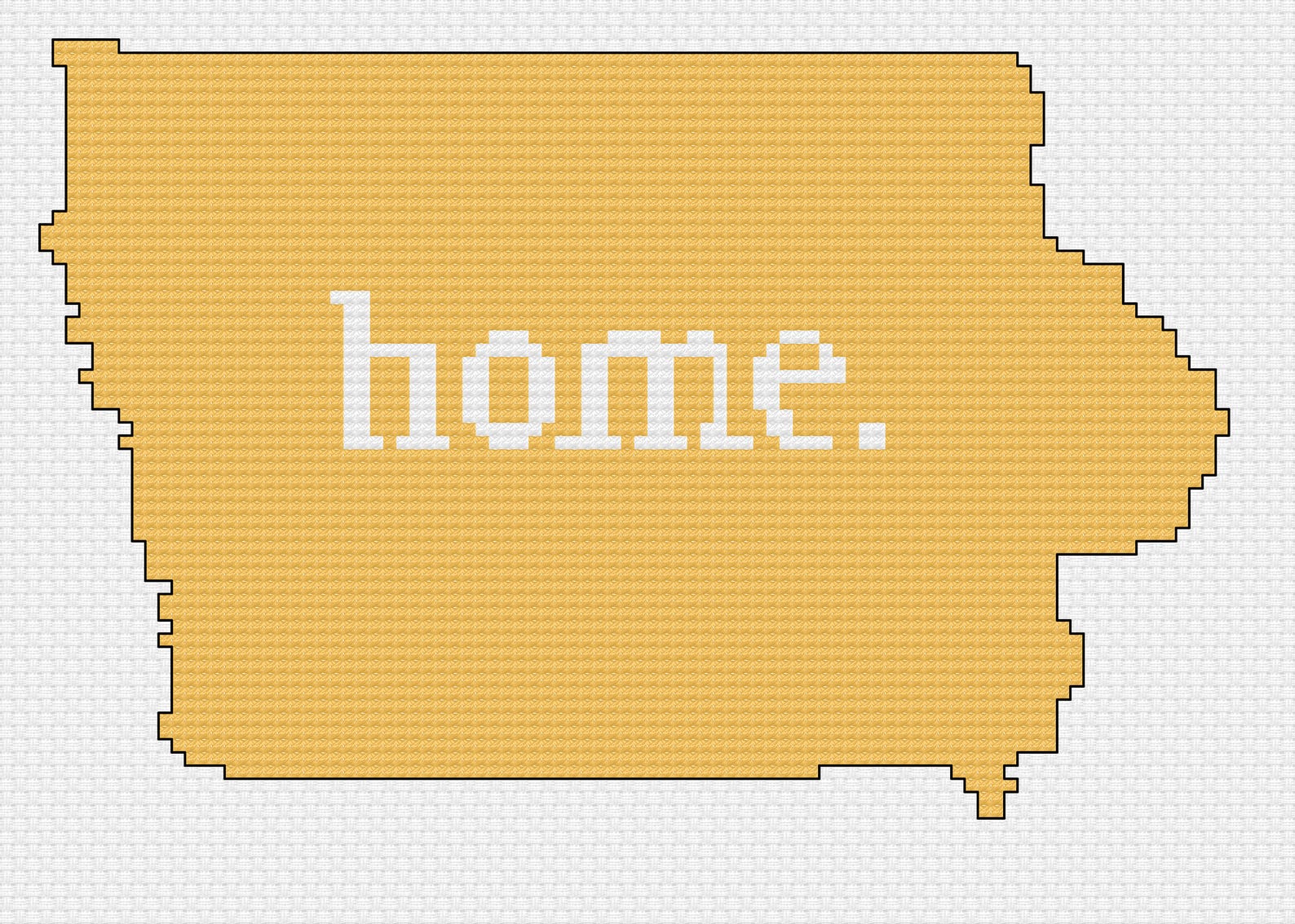 Iowa State Cross Stitch Pattern: Home Font, Instant Pdf Download - Etsy