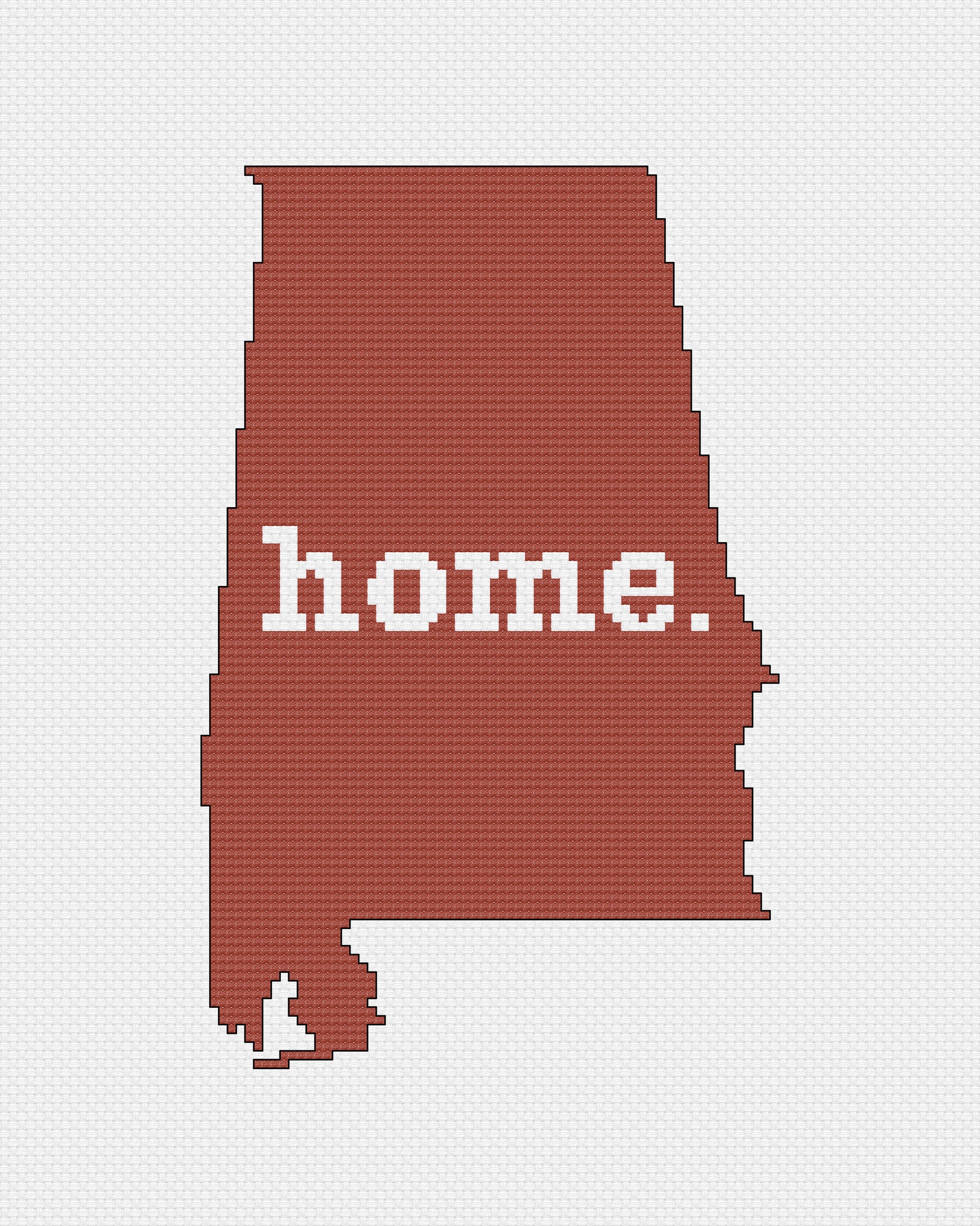 Alabama State Cross Stitch Pattern: Home Font Instant Pdf Download - Etsy