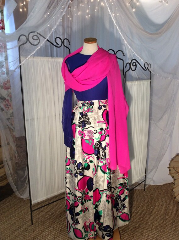 Rare vintage Cleopatra Broumand 1960's bright silk f… - Gem