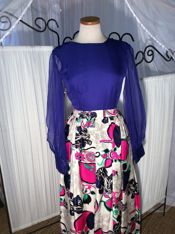 Rare vintage Cleopatra Broumand 1960's bright silk f… - Gem
