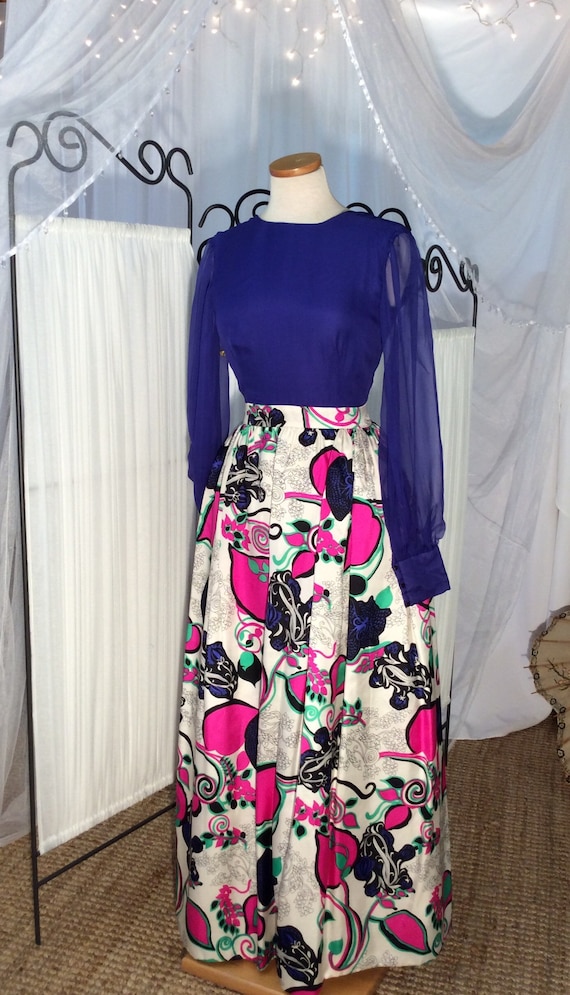 Rare vintage Cleopatra Broumand 1960's bright silk f… - Gem