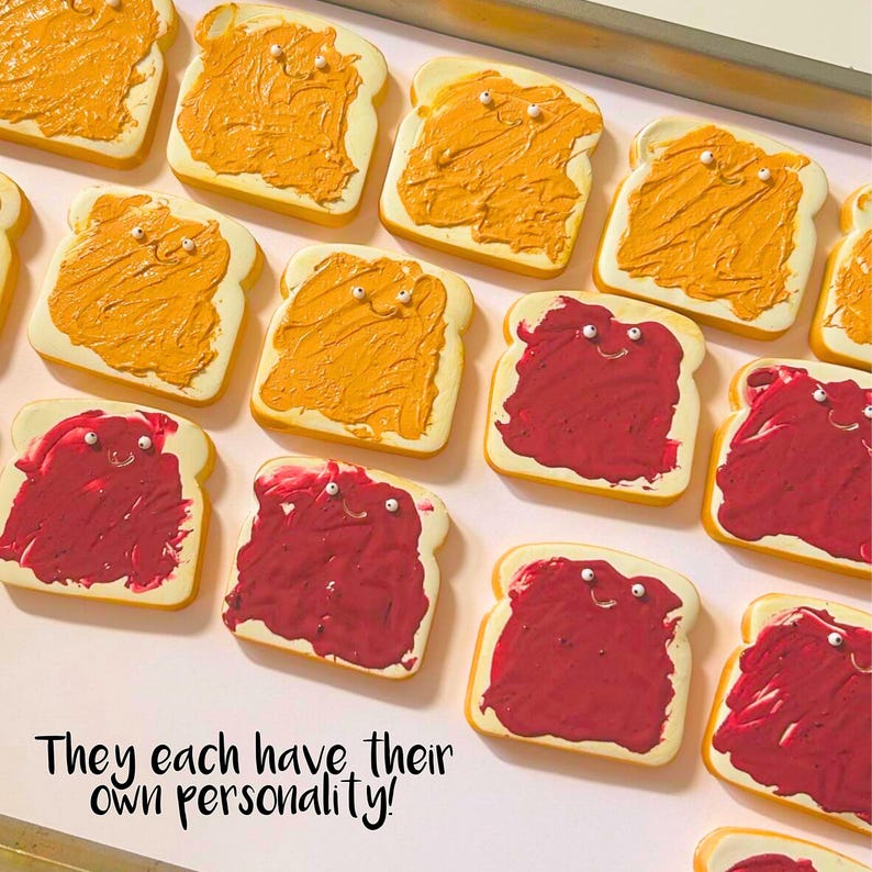 PB and J Magnet Set, Cute Fridge Magnets, Matching Best Friend Gift ...