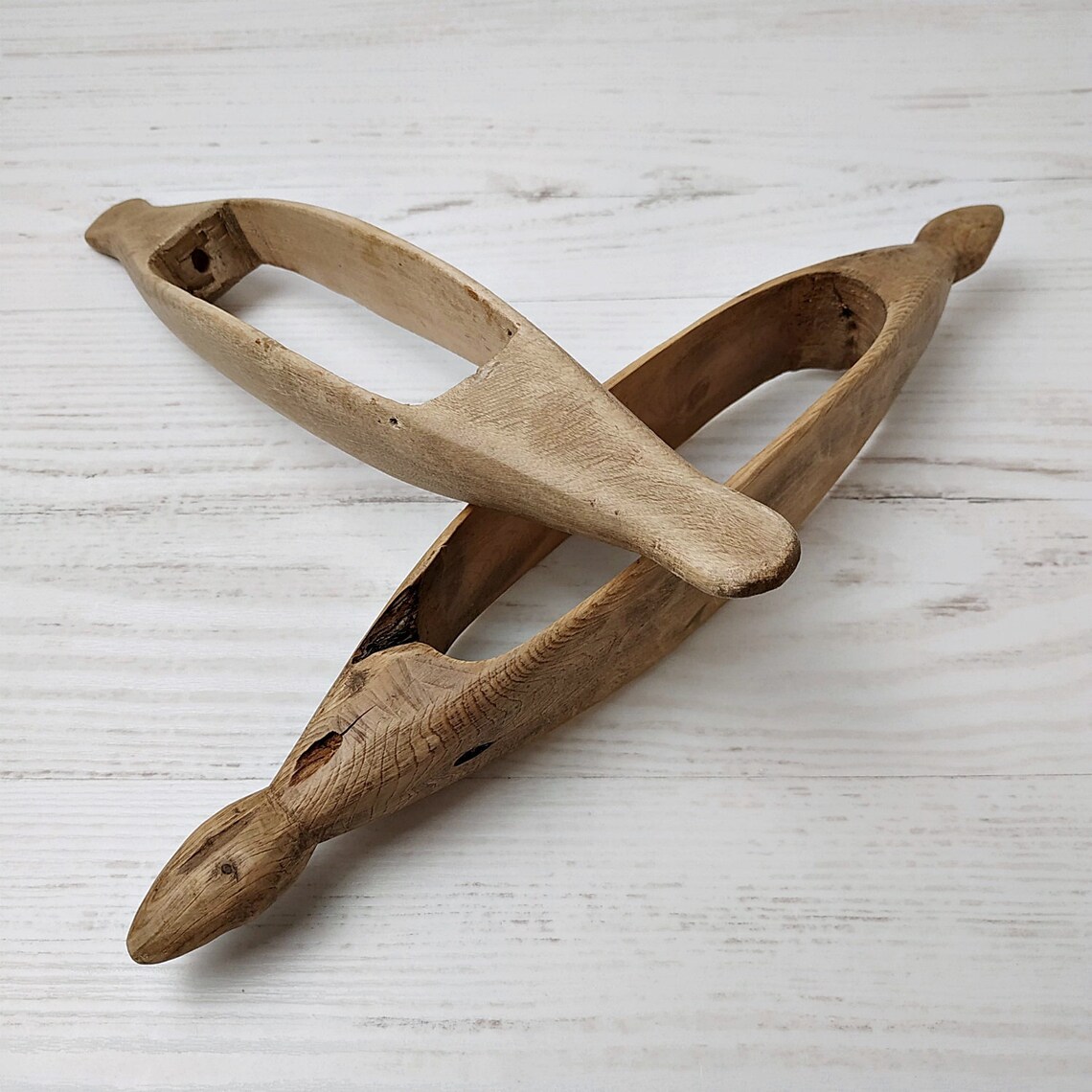 Two antique weaving shuttle Wooden hand loom tools Primitiv | Etsy