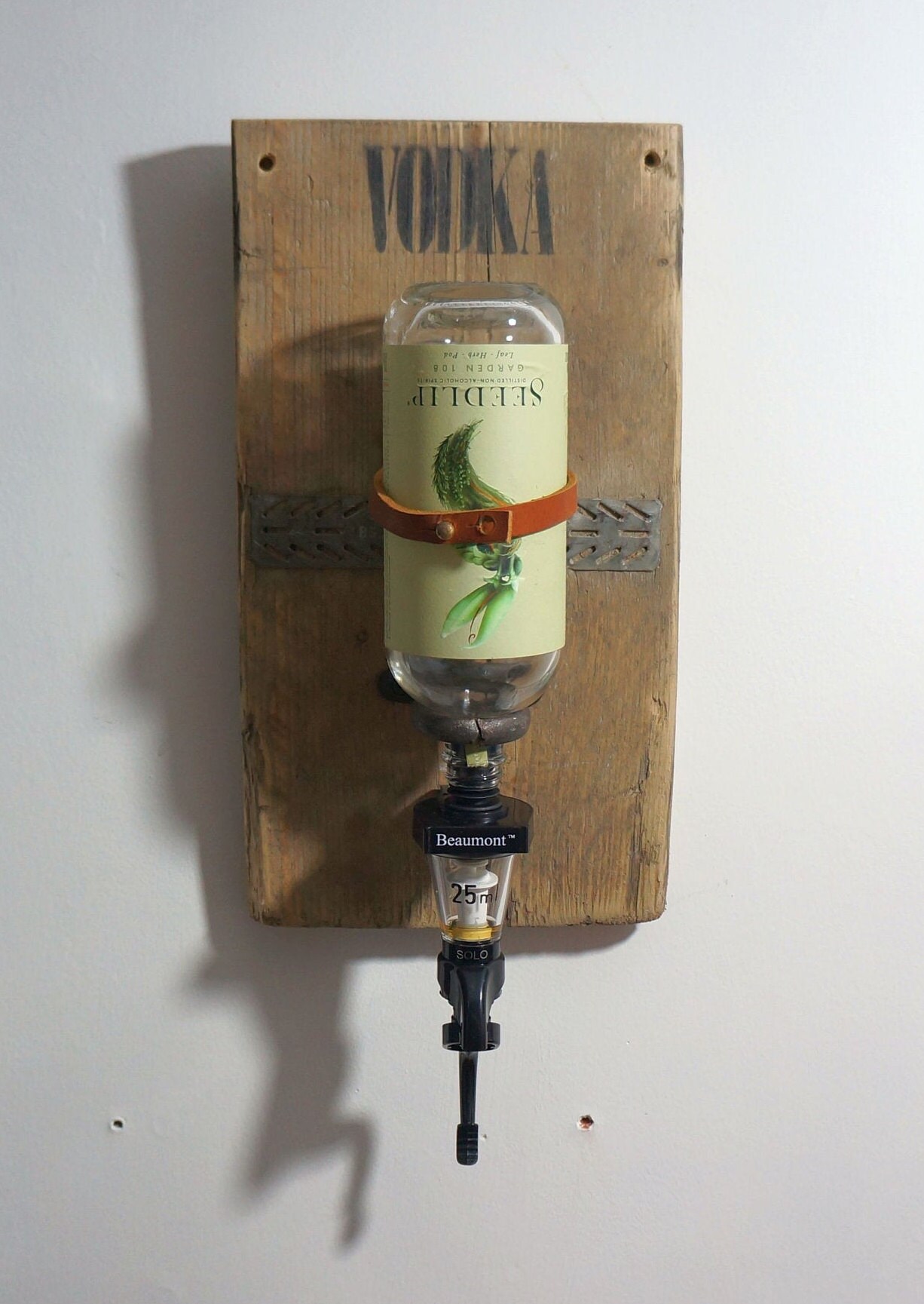 Vodka Wall Mounted Bottle Board With Spirit Optic Dispenser Can Be ...