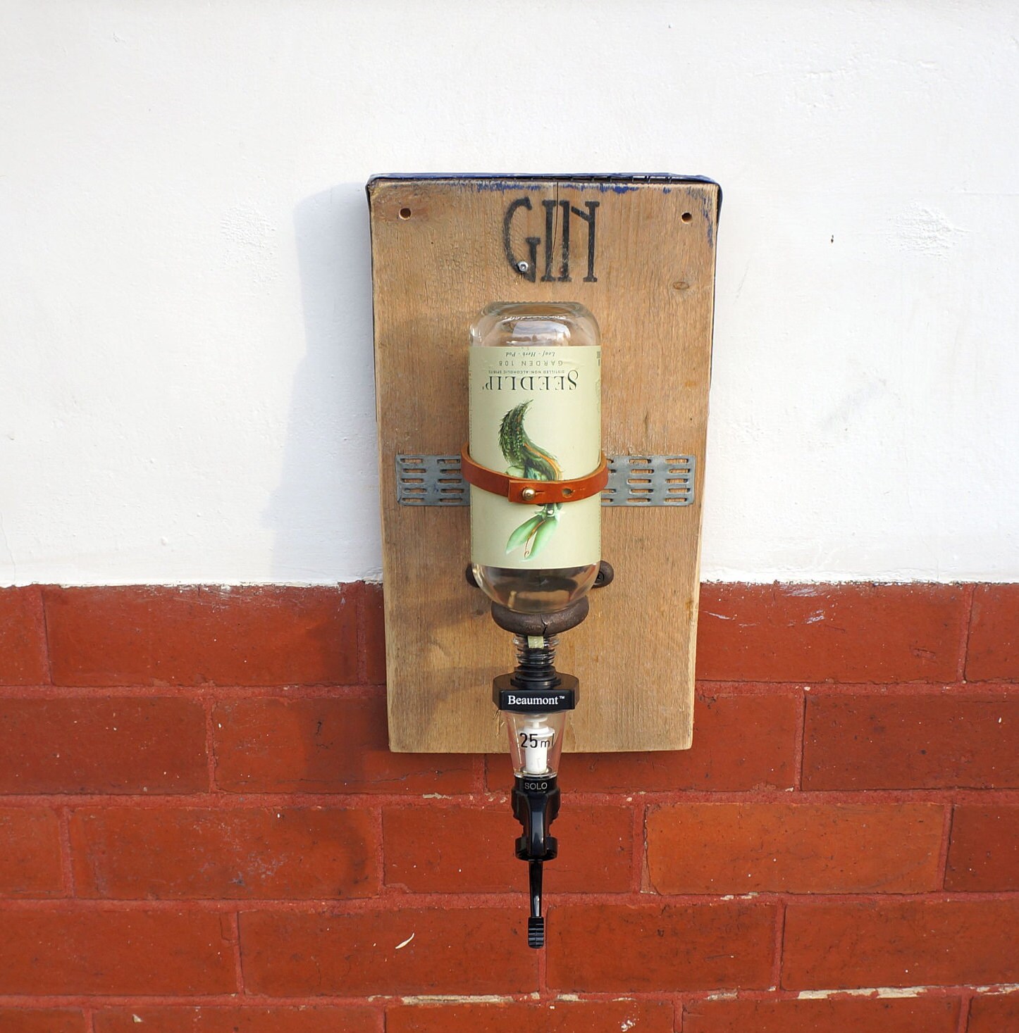 Vodka Wall Mounted Bottle Board With Spirit Optic Dispenser Can Be ...