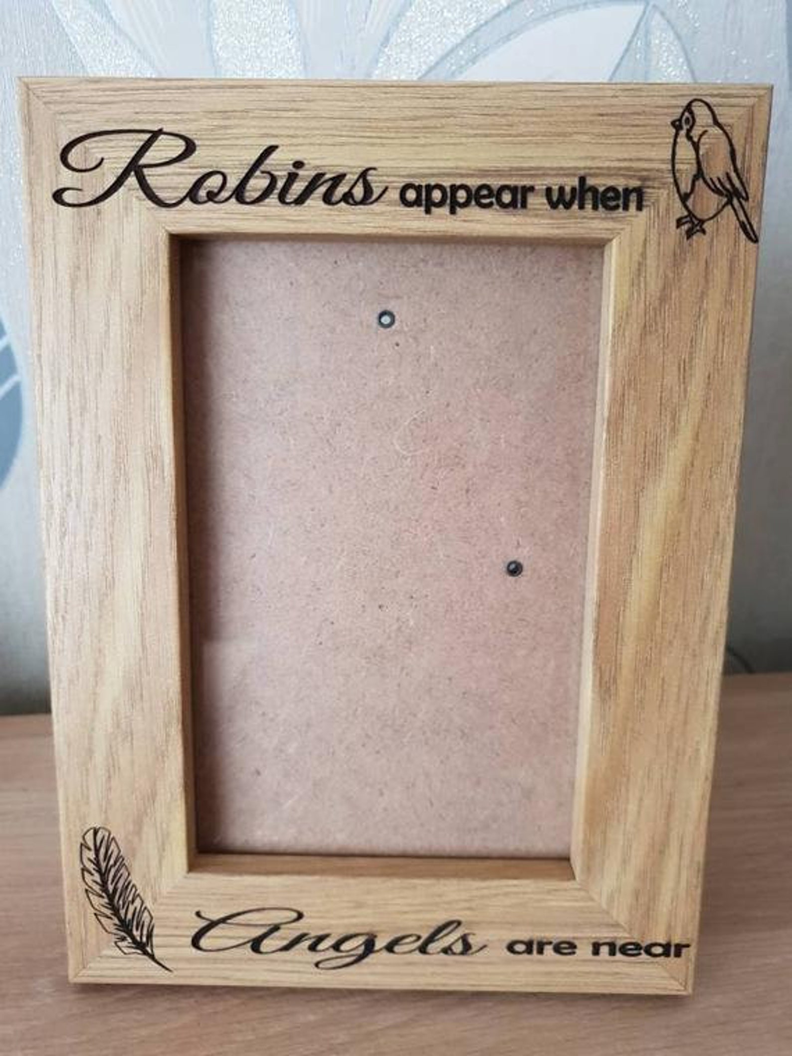 Memorial Robins Appear Photo Frame Robins Appear When Angels - Etsy