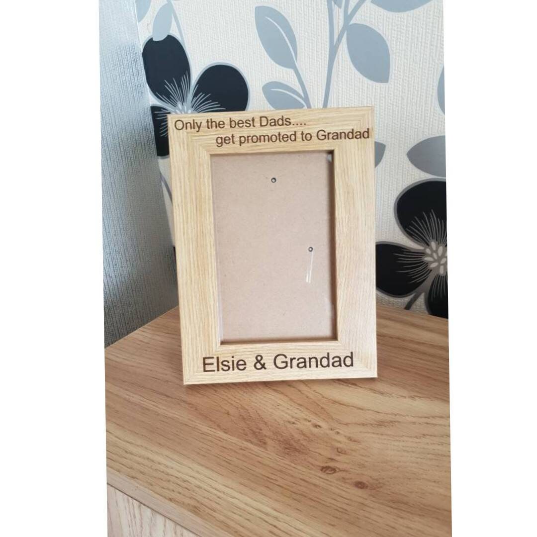 Personalised Grandad Photo Frame, Only the Best Dads Get Promoted Photo ...