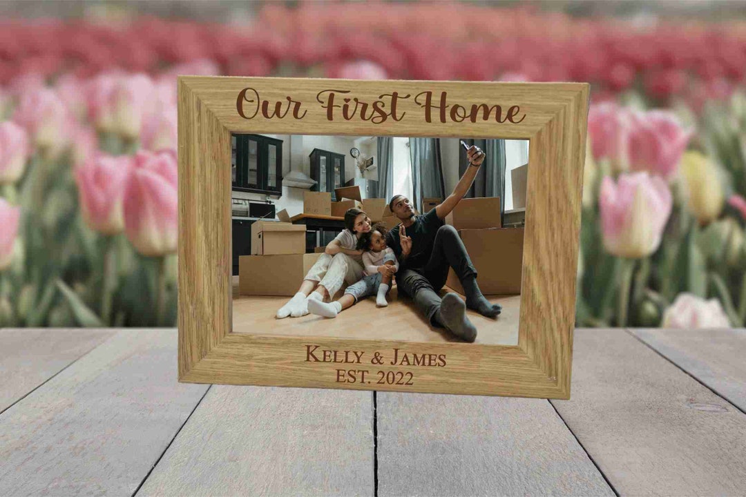 Our First Home Photo Frame Gift, Personalised Gift for New Home ...