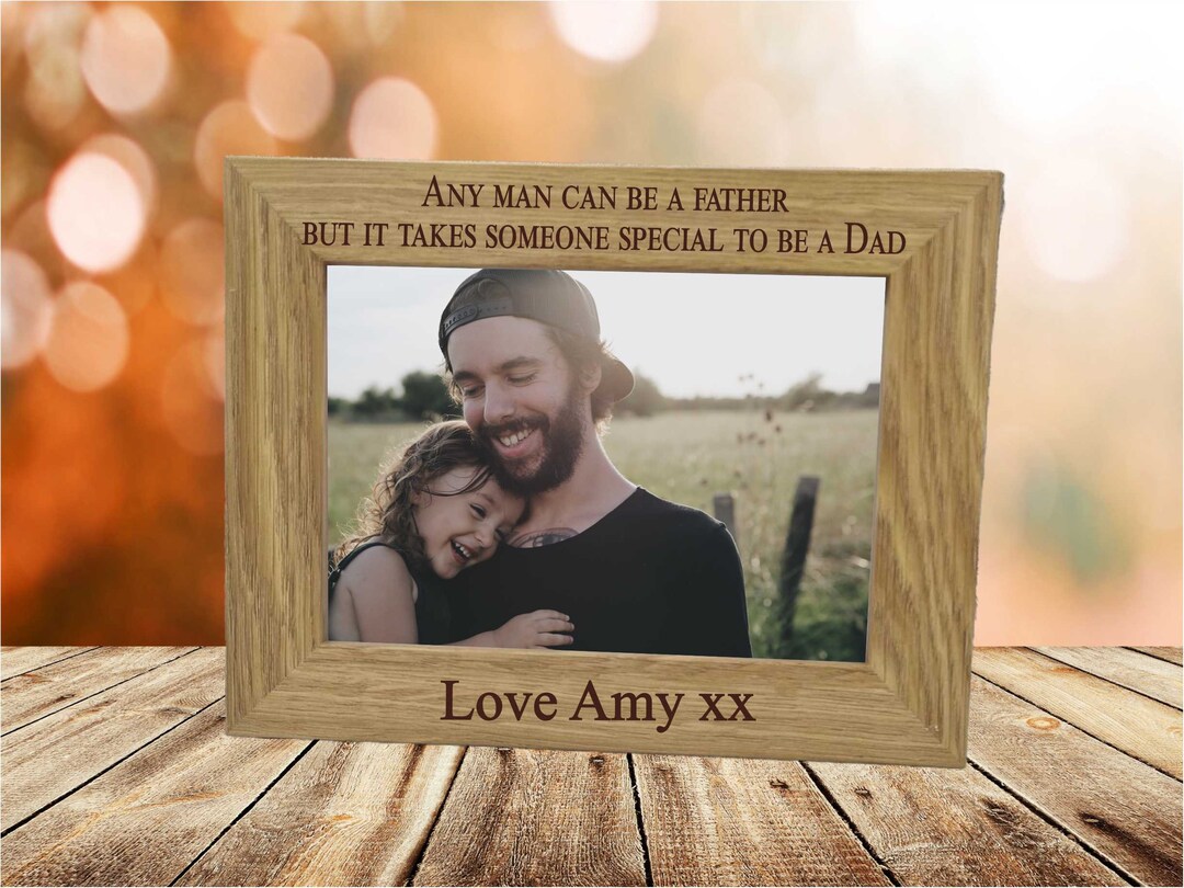Step Dad Personalised Photo Frame , Stepfather Wedding Gift, Step Dad ...