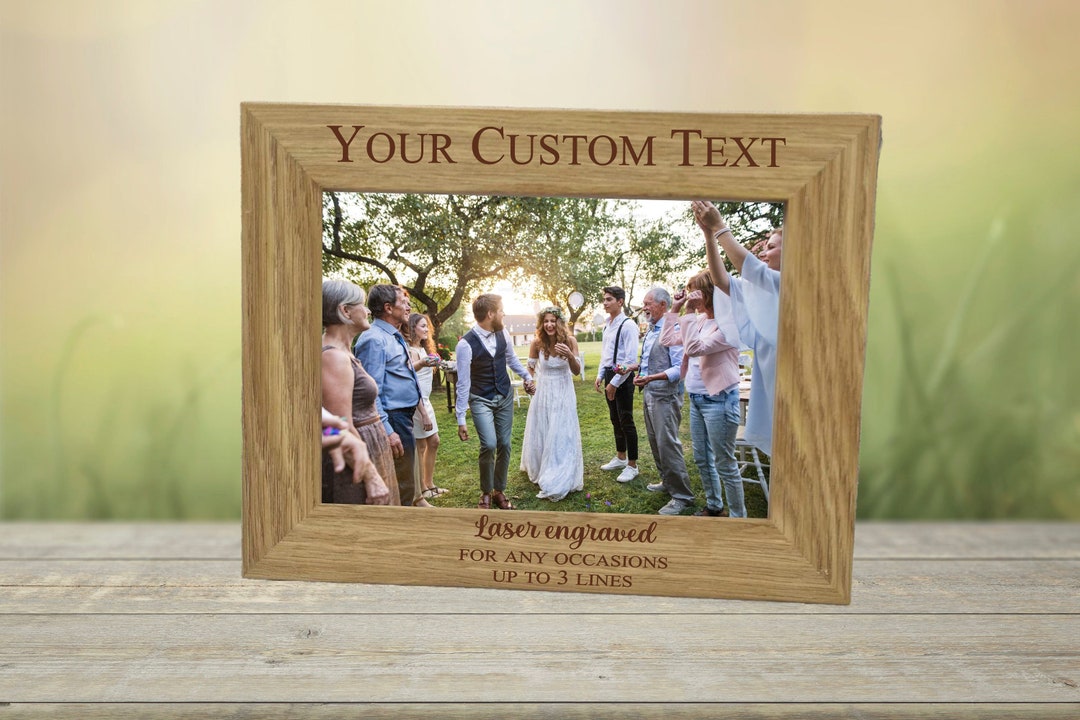 Wedding Personalised Custom Text Photo Frame, Frame Unique Wedding Gift ...
