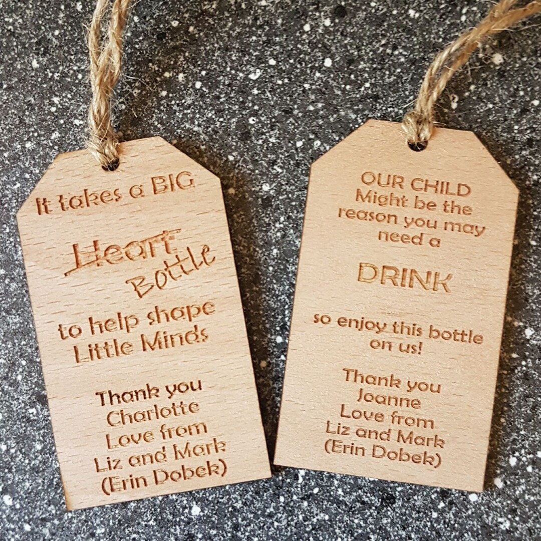 Personalised Wine Gift Tags for Teachers, Teachers Wine Tag Gift ...