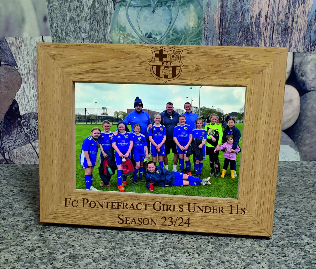 Personalised Football Team Photo Frame Gift, Manager Coaches Players ...