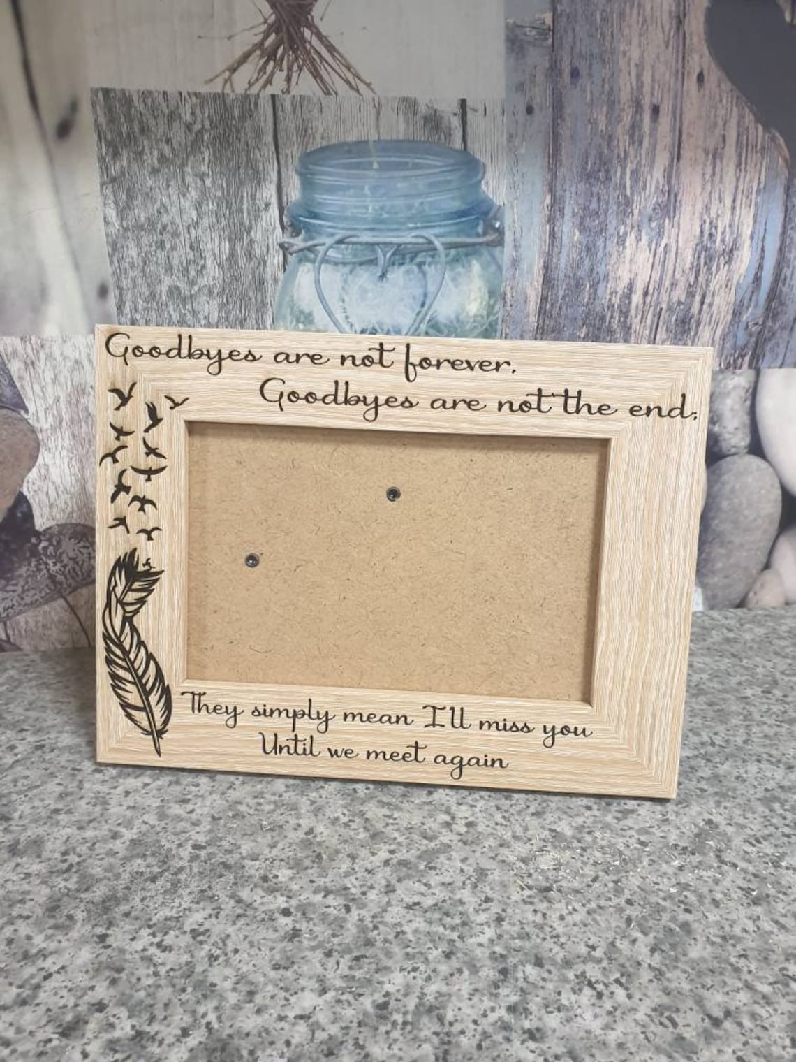 Memorial Photo Frame Goodbyes Are Not Forever Feather - Etsy