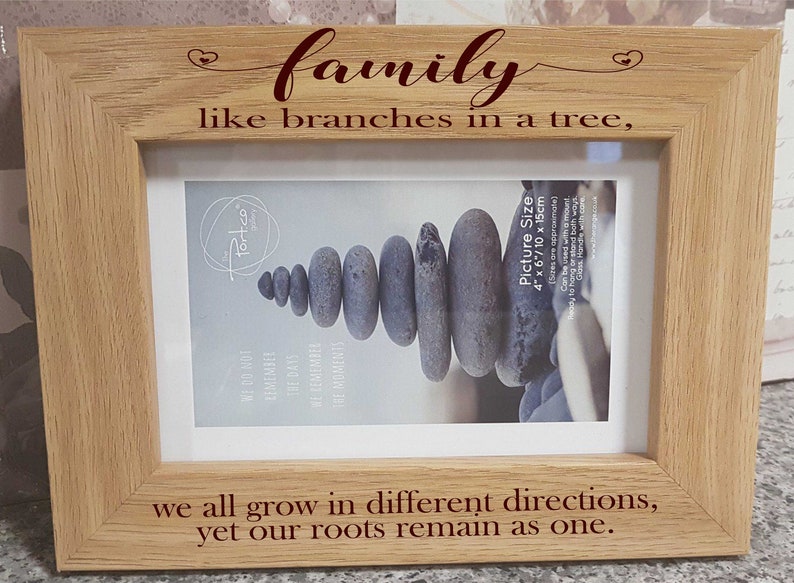 Engraved Family photo frame family picture frame family photo | Etsy