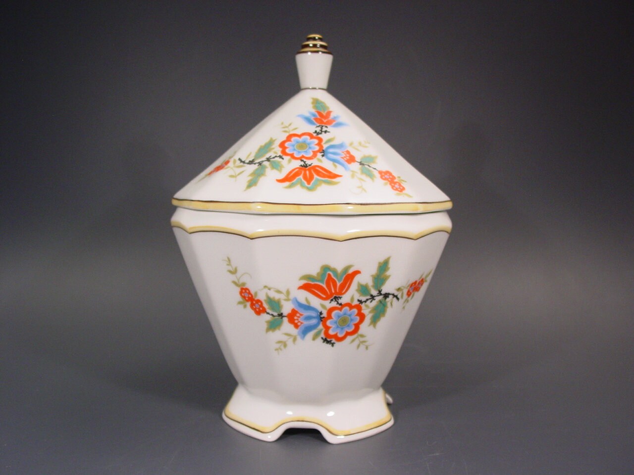 ART DECO Biscuit Box PORCELAIN Durrbeck & Ruckdaschel Cooki Jar ...