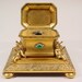 ANTIQUE BAROQUE INKSTAND Silver Case Gilded Figural Inkwell With Boys ...