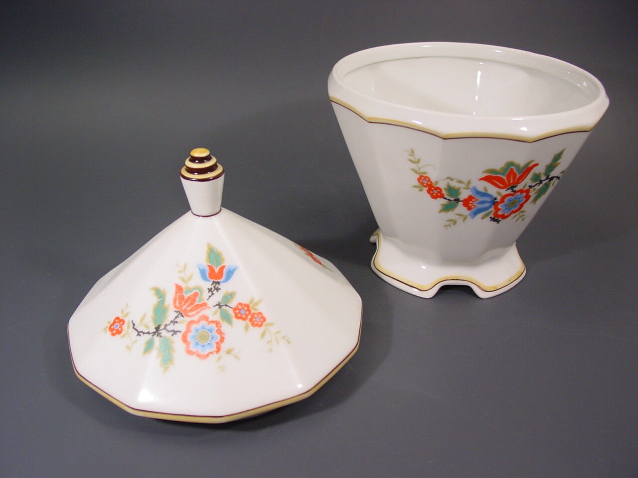 ART DECO Biscuit Box PORCELAIN Durrbeck & Ruckdaschel Cooki Jar ...