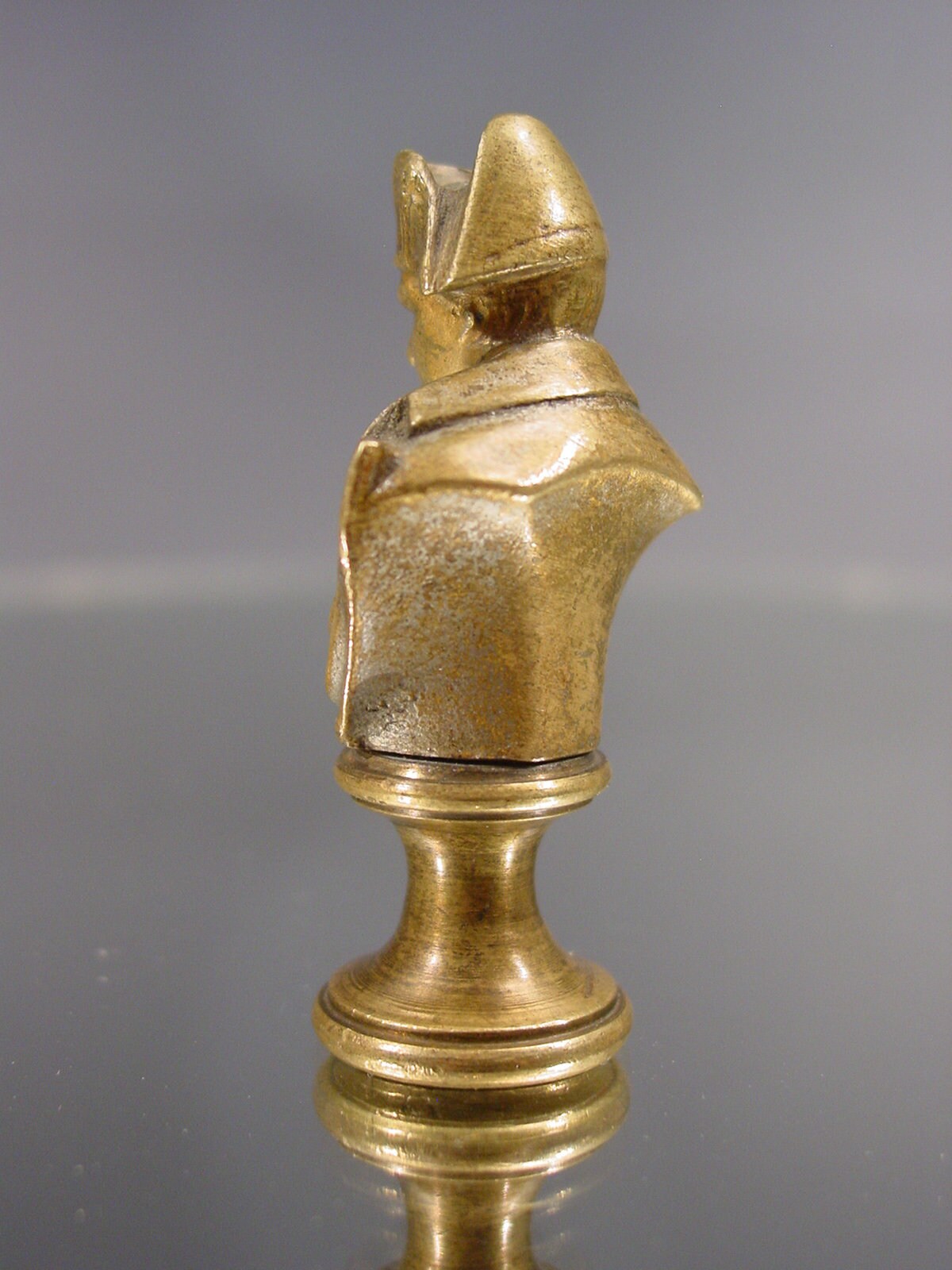 Antique Wax SEAL NAPOLEON BONAPARTE Figure Monogram M H French Bronze ...