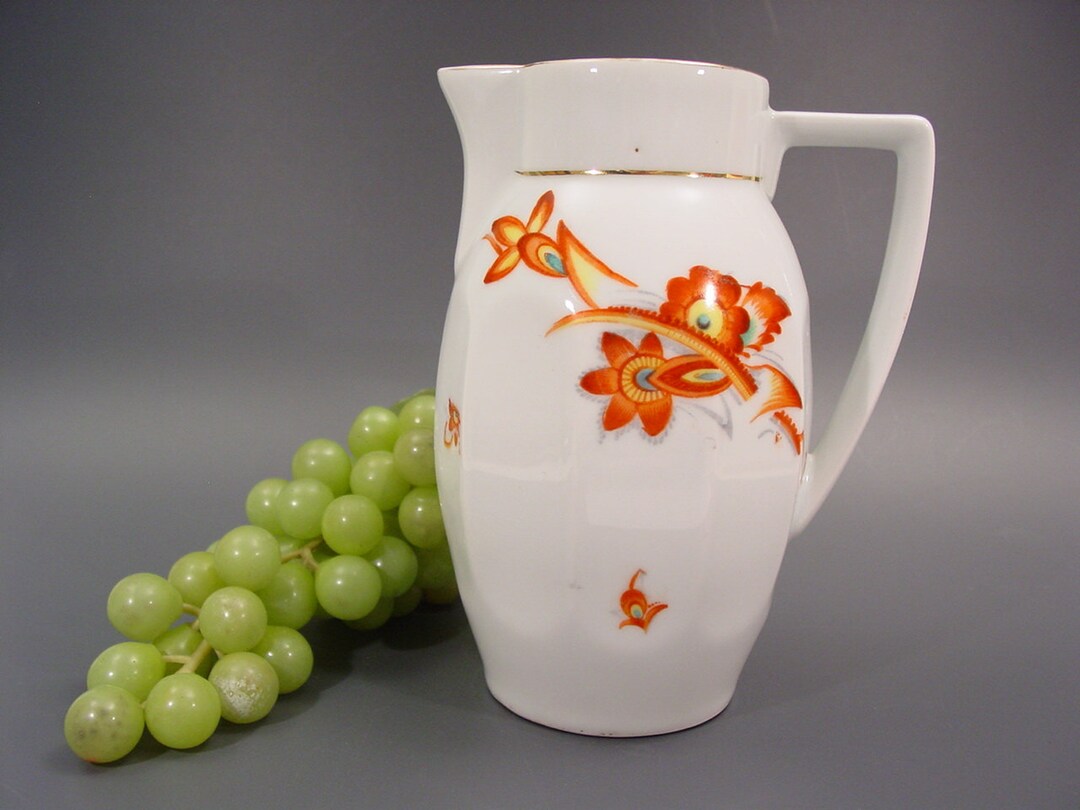 CERAMIC WEIMAR REPUBLIC Cacao Chocolate Jug Leuchtenburg German ...