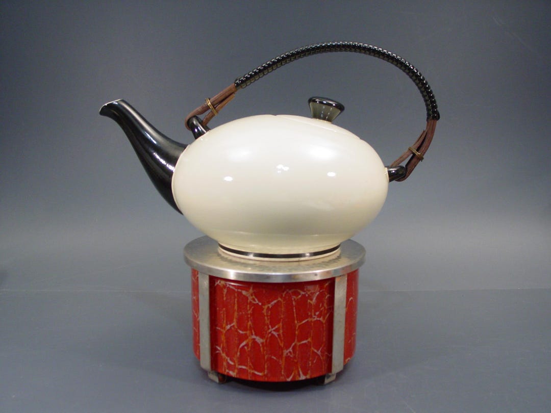 WMF Vintage ART DECO Ikora Glass Coffee or Tea Pot Warmer Bauhaus ...