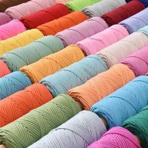 3.0MM PASTEL MACRAME ROPE Poly Cotton Rope 90yards a Full Roll - Etsy
