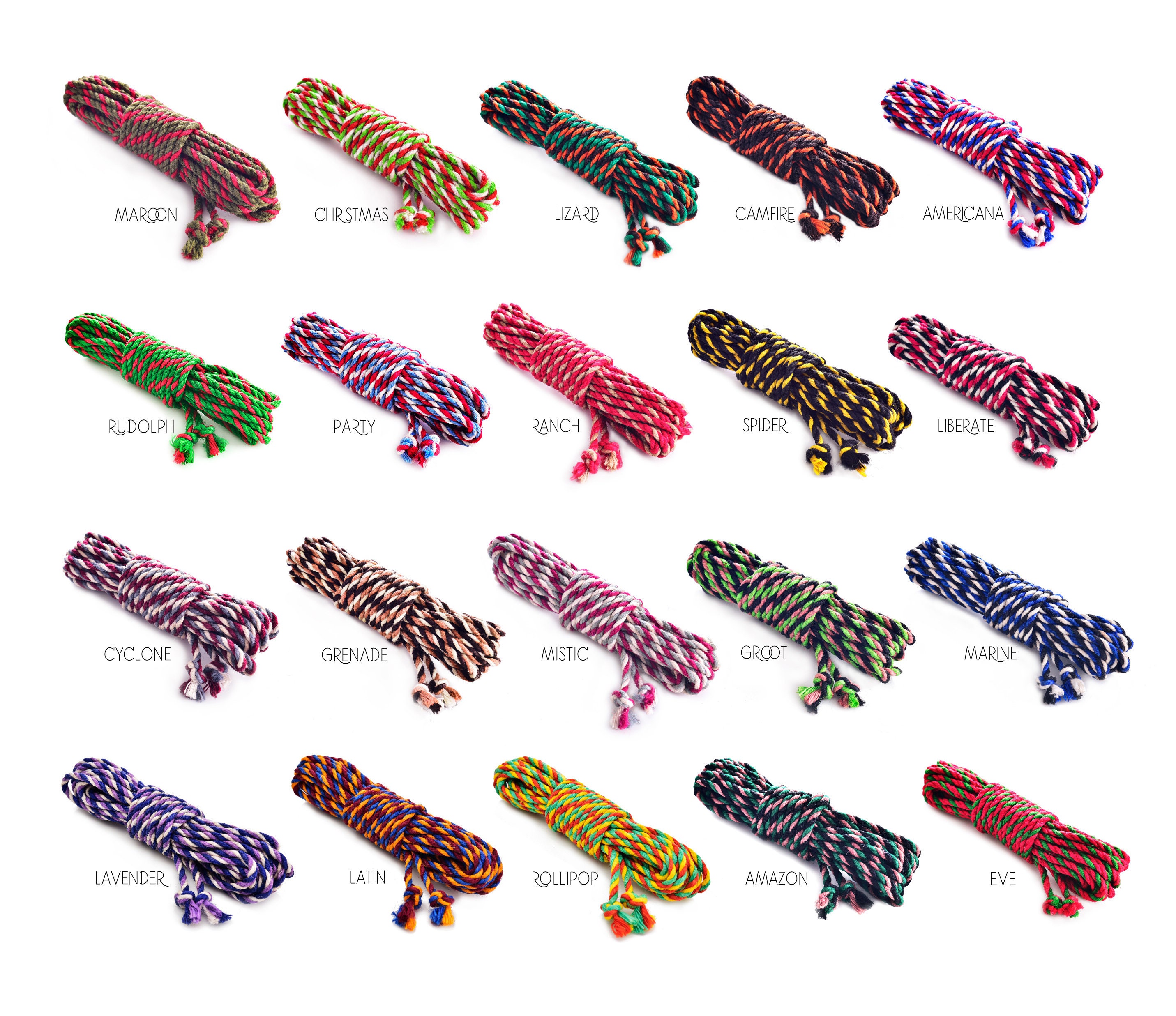 6.0MM Bondage Jute SHIBARI Rope MULTI Colors Varigated | Etsy