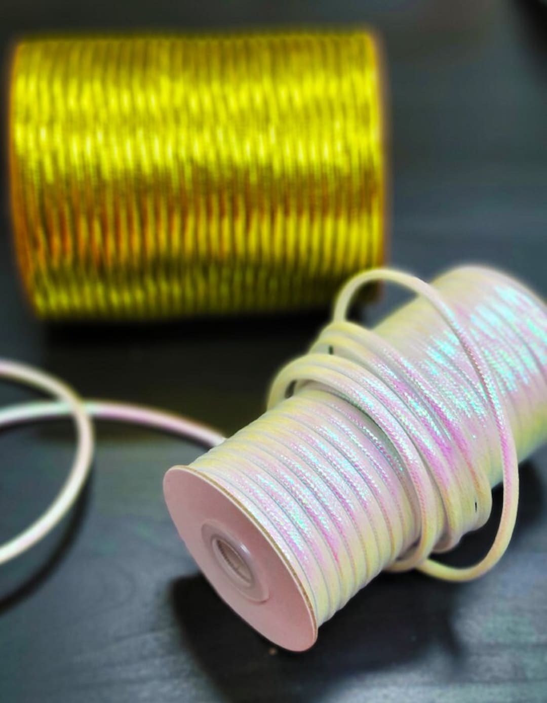 Dazzled 4.0mm Canvas Cord Shiny Piping Cord Flim Yarn Oura Cord Shiny ...