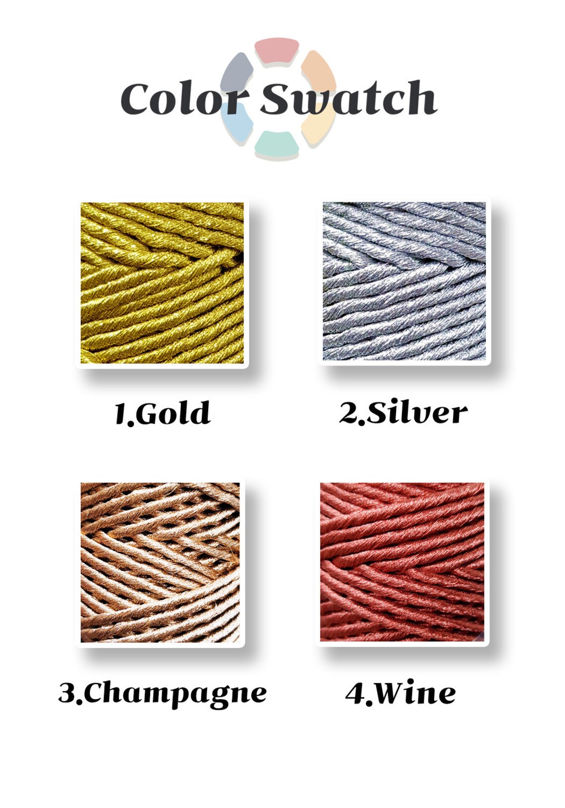 3.0MM Metallic Single Twist Rope Macrame Rope Gold Twist Rope - Etsy