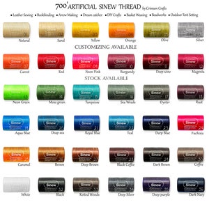 700 Feet Artificial SINEW Thread Robust & Strong Perfect for Leather ...